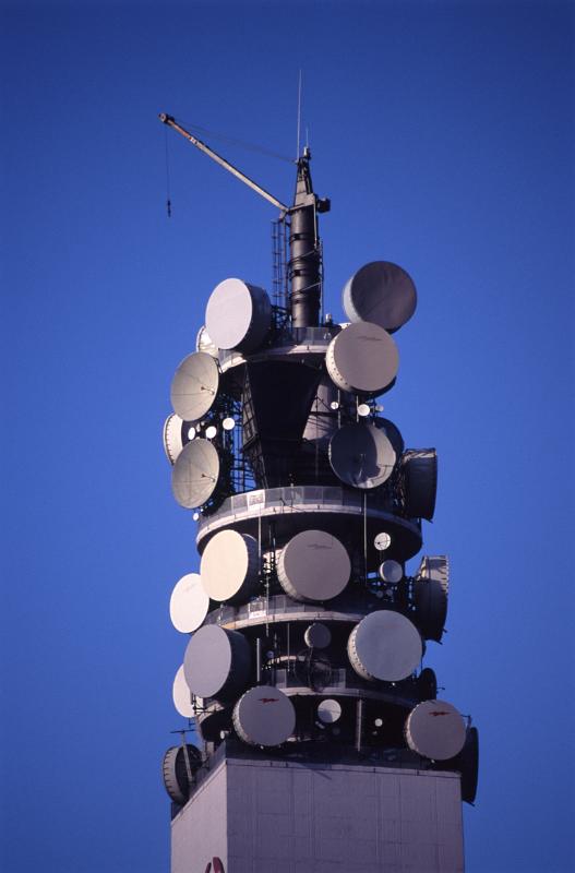 Free Stock photo of Telecommunications tower with dishes and antennae ...