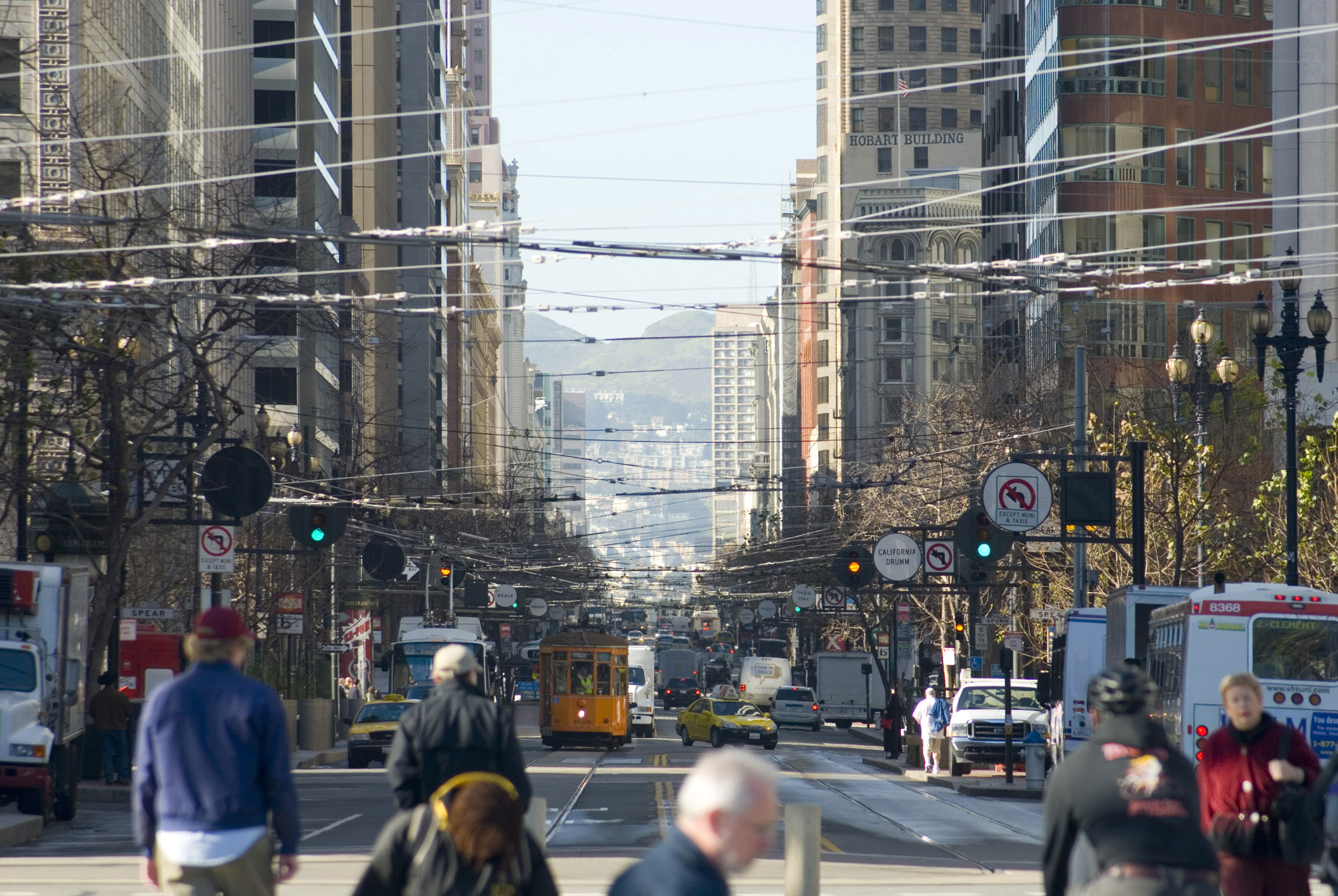 Free Stock photo of Busy Market Street at San Francisco | Photoeverywhere